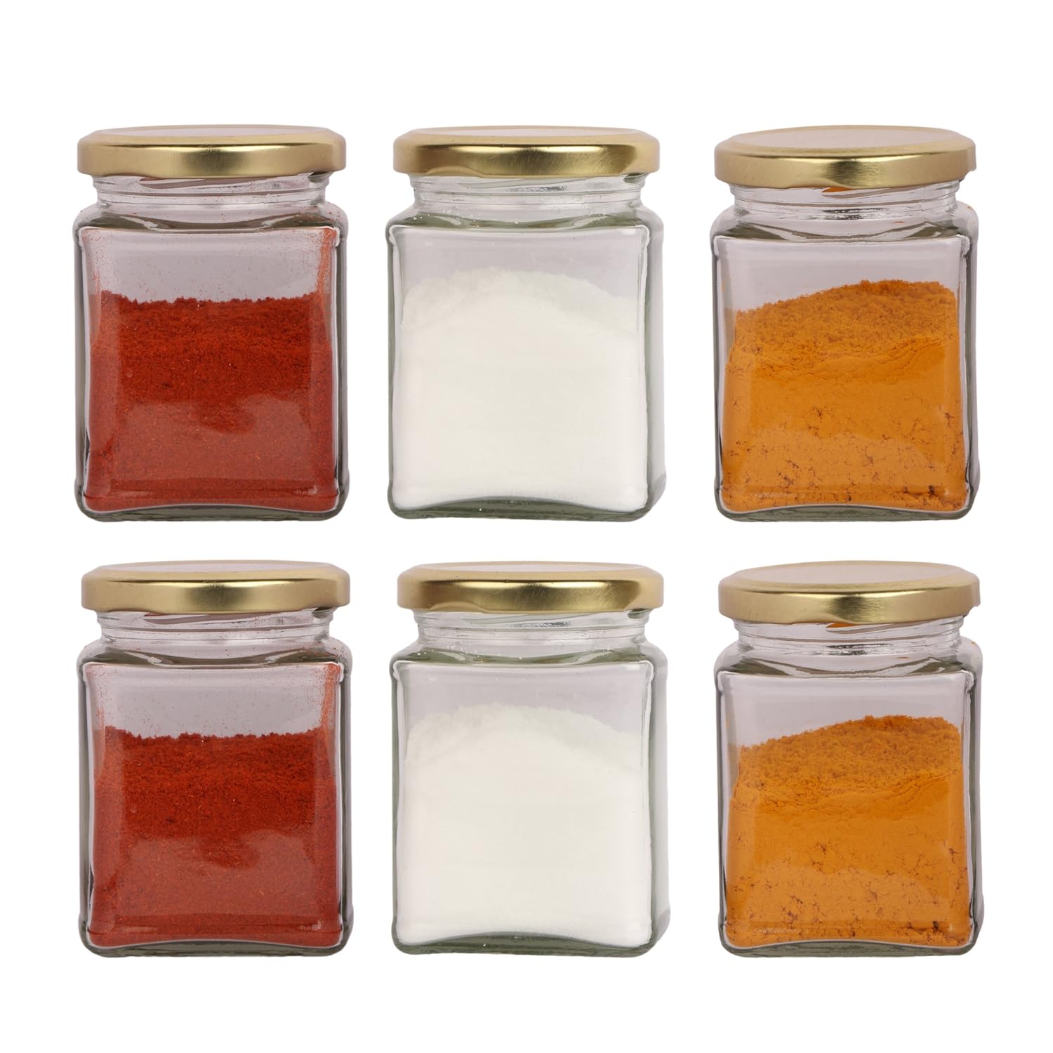 GlassWorld Clear Glass 750ml Square Jar And Container With Air Tight ...
